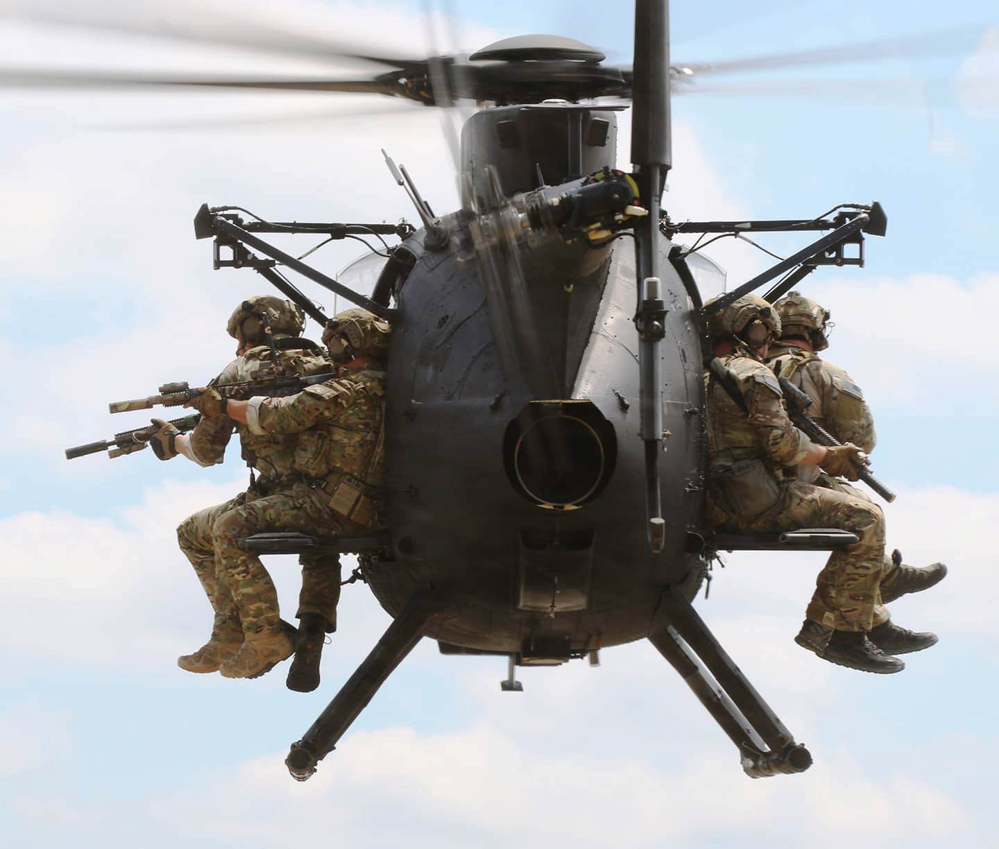 This Is Our Best Look Yet At The MH-6's Plank-Mounted Machine Gun