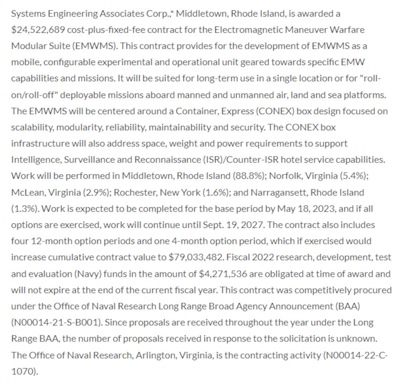 Navy Electronic Warfare Container Could Go On Ships, Aircraft, Trucks