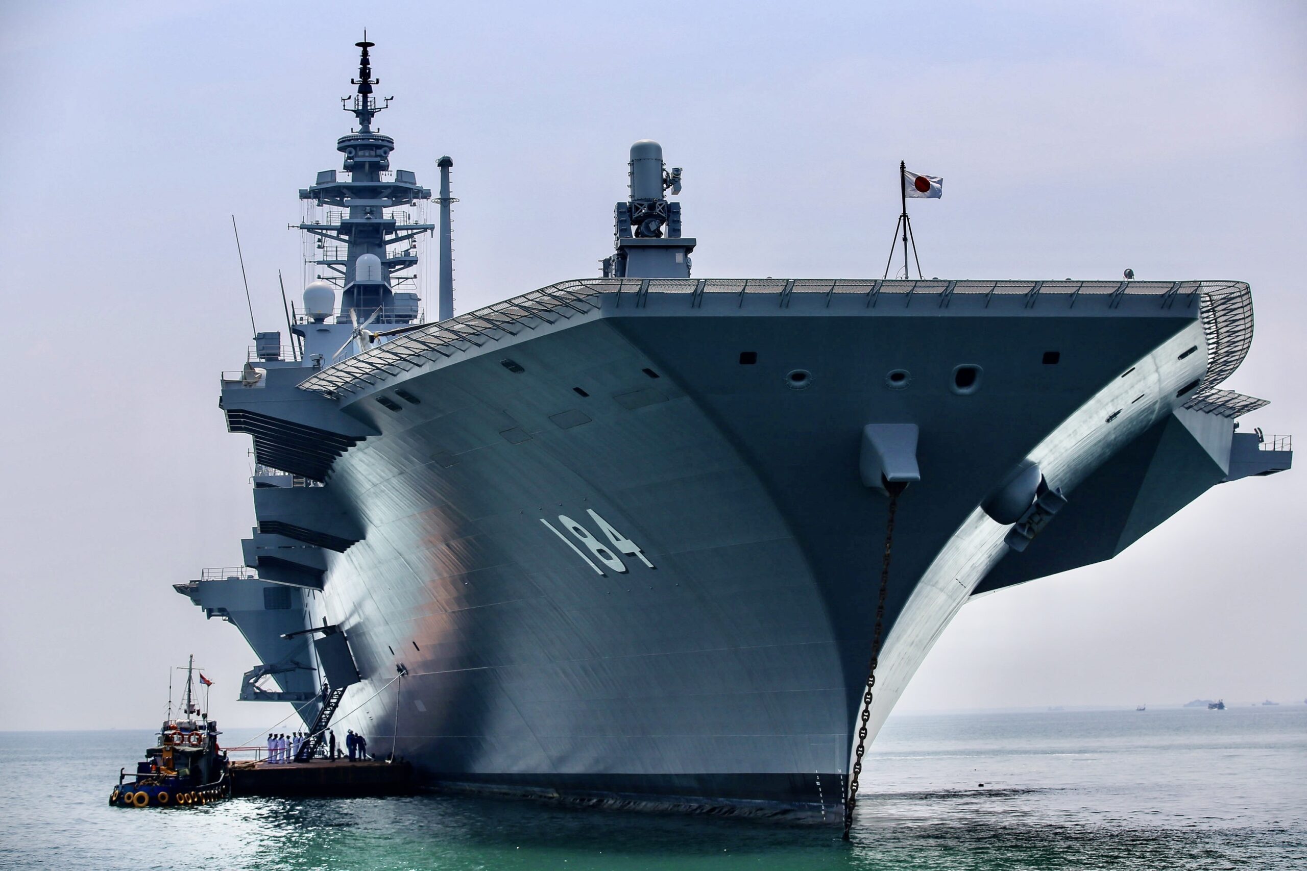 Japan's Converted F-35B Carrier Leaves Dock Sporting New Bow