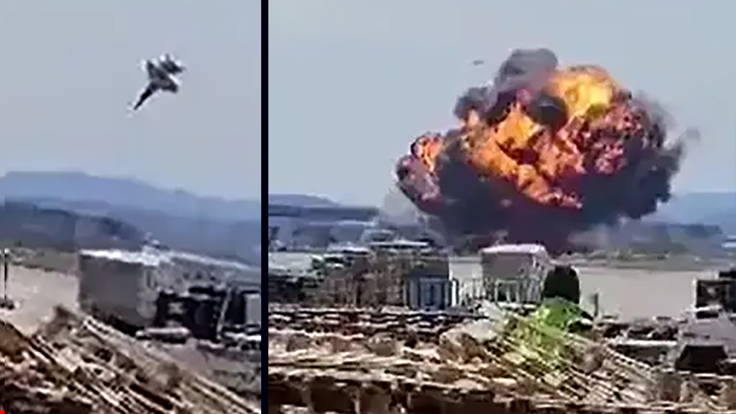 Spanish EF-18 Hornet Crashes During Airshow Practice Flight