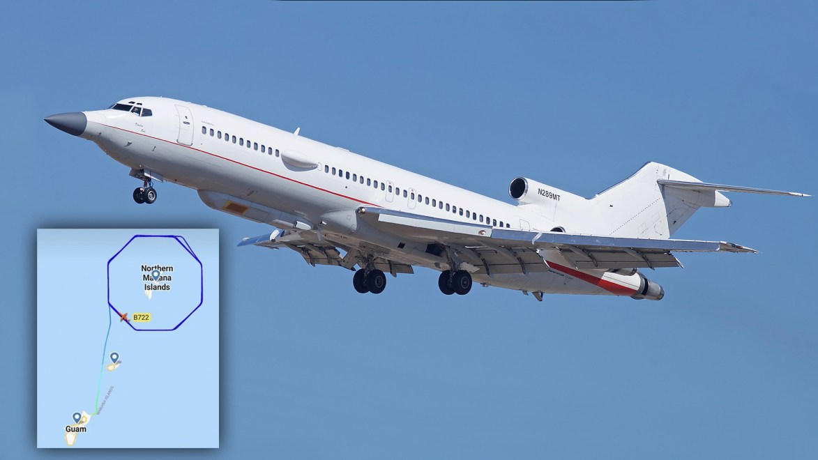 Radar-Toting 727 Testbed "Voodoo 1" Appears Over Saipan