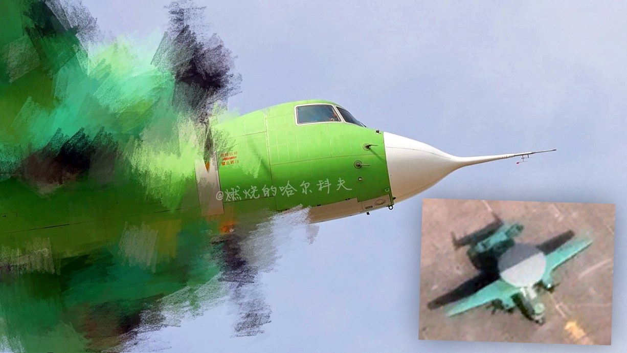 Our First Clear Look At China's KJ-600 Carrier-Based Radar Plane's Nose