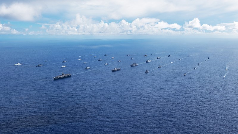 Huge Armada Of Allied Ships Gather For U.S. Navy's RIMPAC Photo Op ...