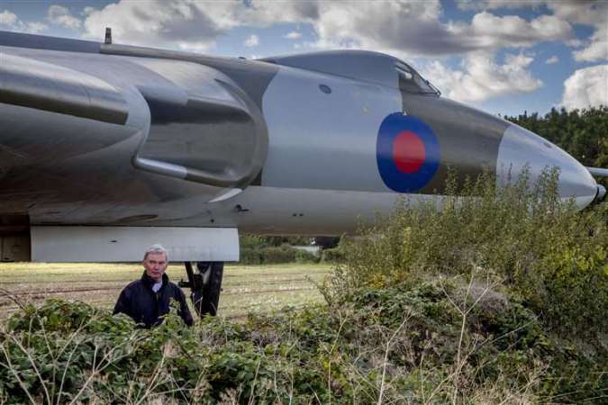 Retired Vulcan Bomber Plows Into A Field During High-Speed Taxi Run