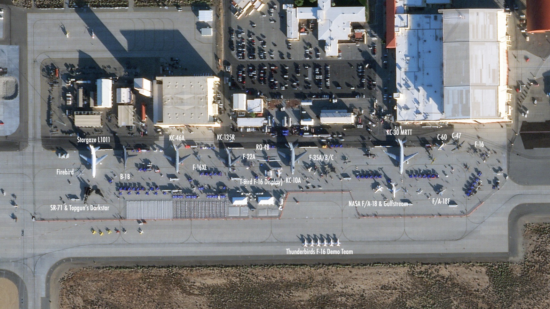 Edwards Air Force Base’s First Open House In 13 Years Seen From Space