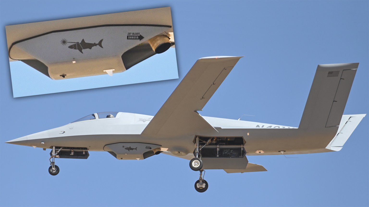Intriguing 'Shark With Frickin' Laser Beam' Art Appears On Exotic Test Jet