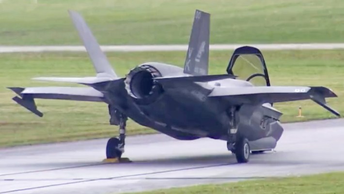 Marine Corps F-35B Ends Up Nose-Down In Japan