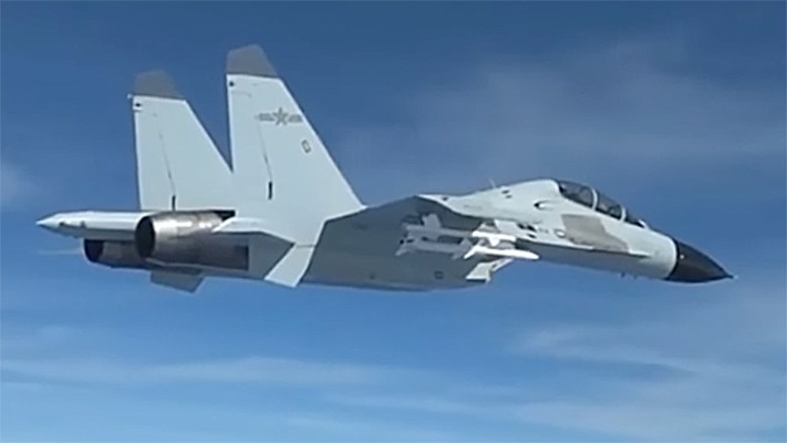 Pentagon Releases Video Of Chinese J-11 Fighter Making 'Unsafe Intercept' On U.S. Jet