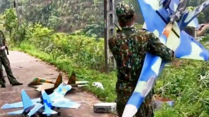 Vietnamese Soldiers Train With Radio-Controlled 'Adversary' Planes