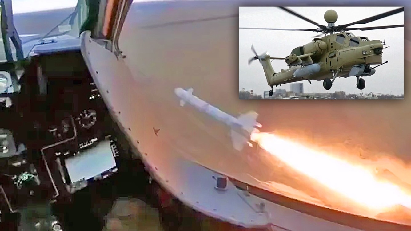 Russia’s Mi-28NM Attack Helicopter Seen Using New Anti-Armor Missile In Ukraine