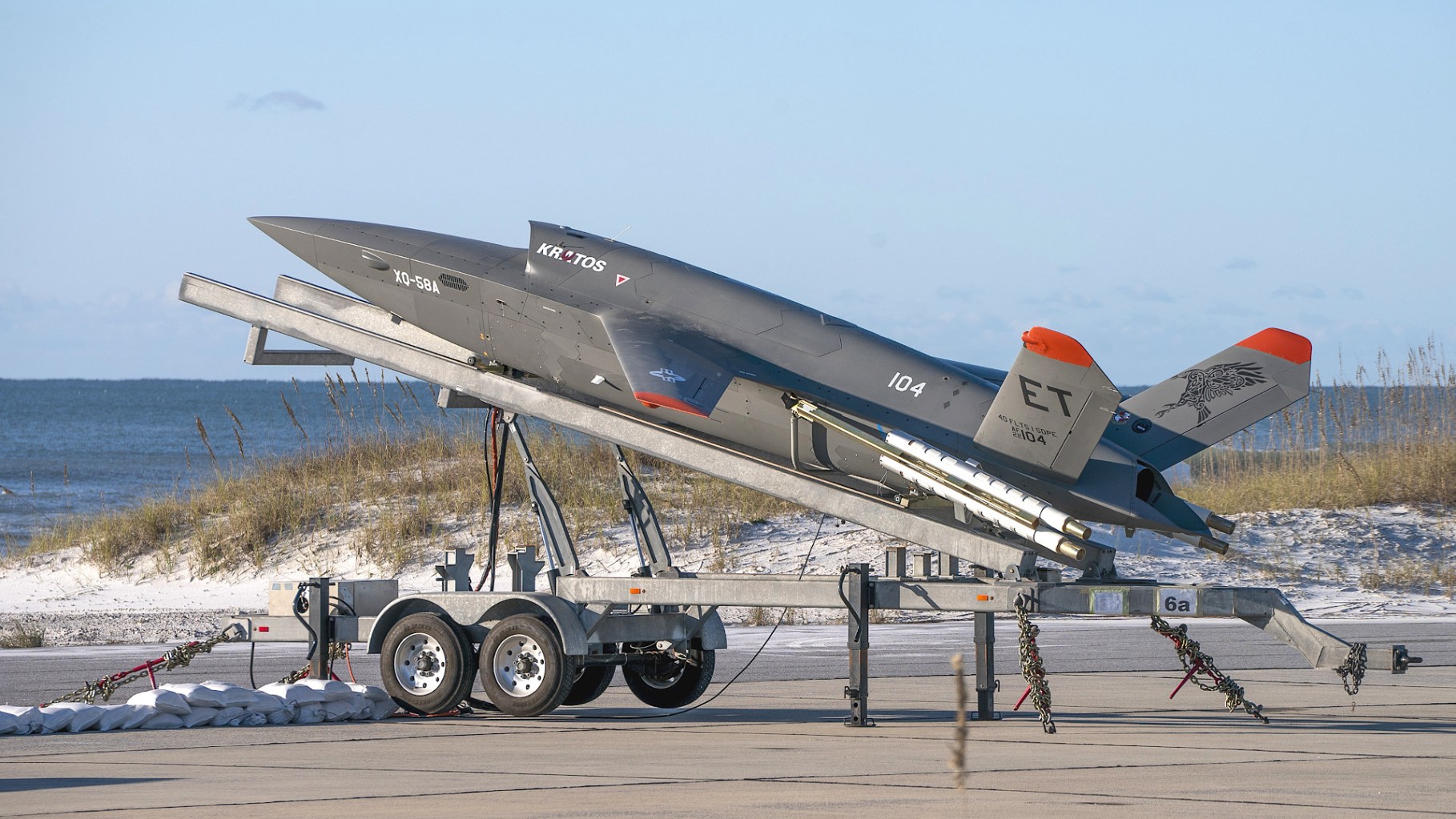 New Shots Of Stealthy XQ-58A Valkyrie Highlight Its Runway Independence