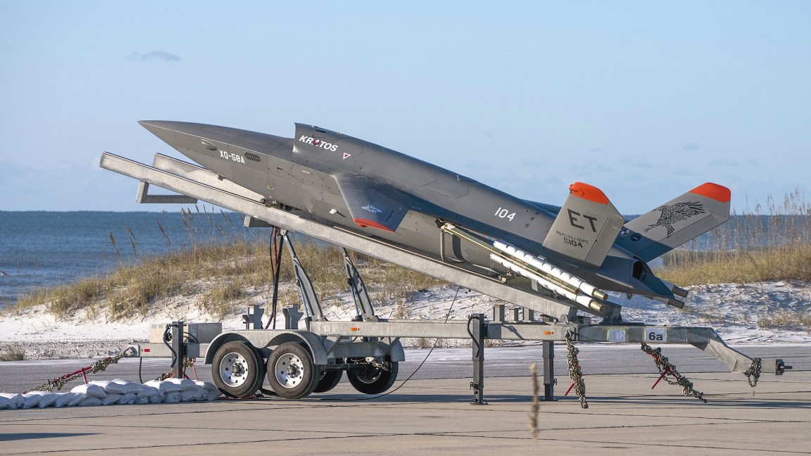 New Shots Of Stealthy XQ-58A Valkyrie Highlight Its Runway Independence