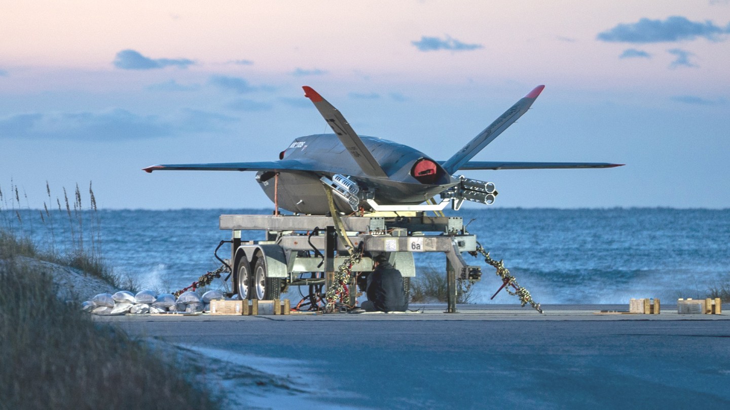 New Shots Of Stealthy XQ-58A Valkyrie Highlight Its Runway Independence