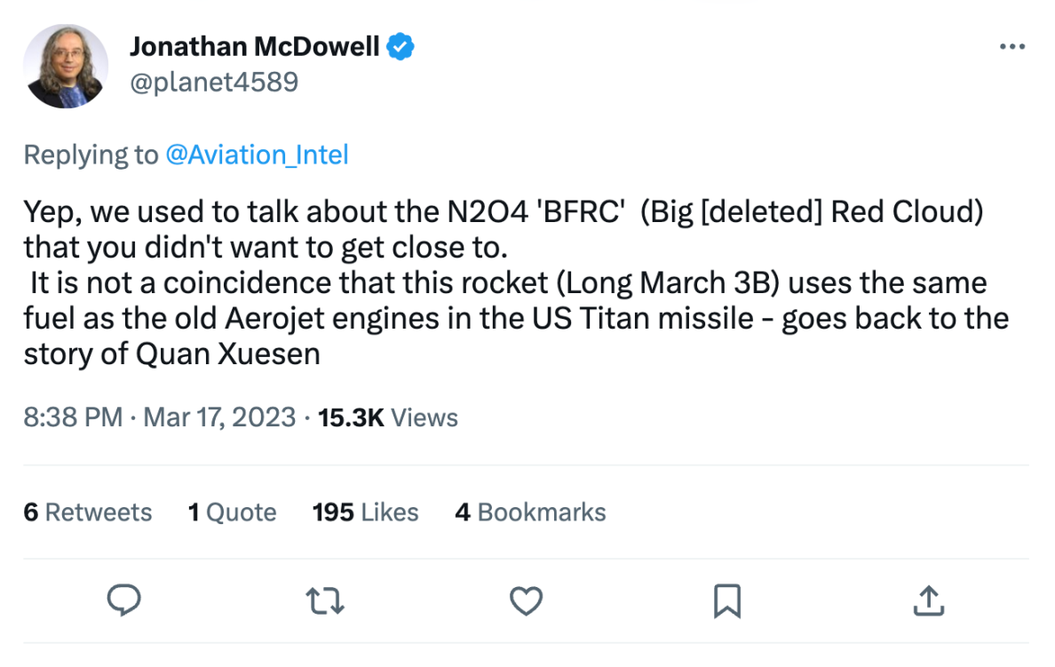 Why Chinese Rockets Spew Toxic Bright Red Gas Clouds On Launch