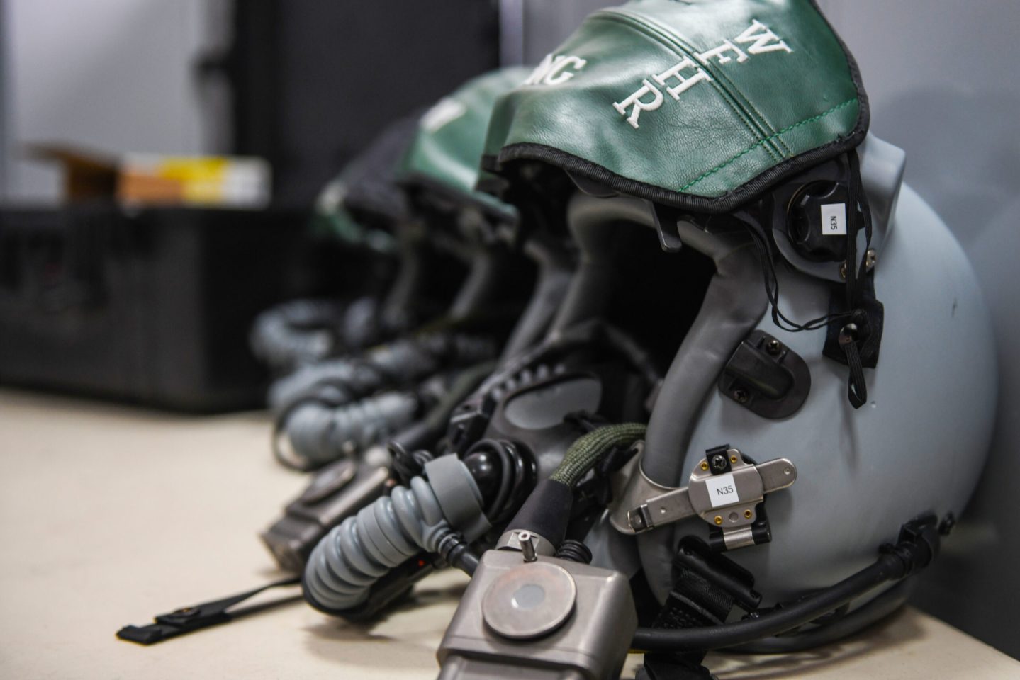 F-22 Raptor Pilots Give New Helmets A Spin