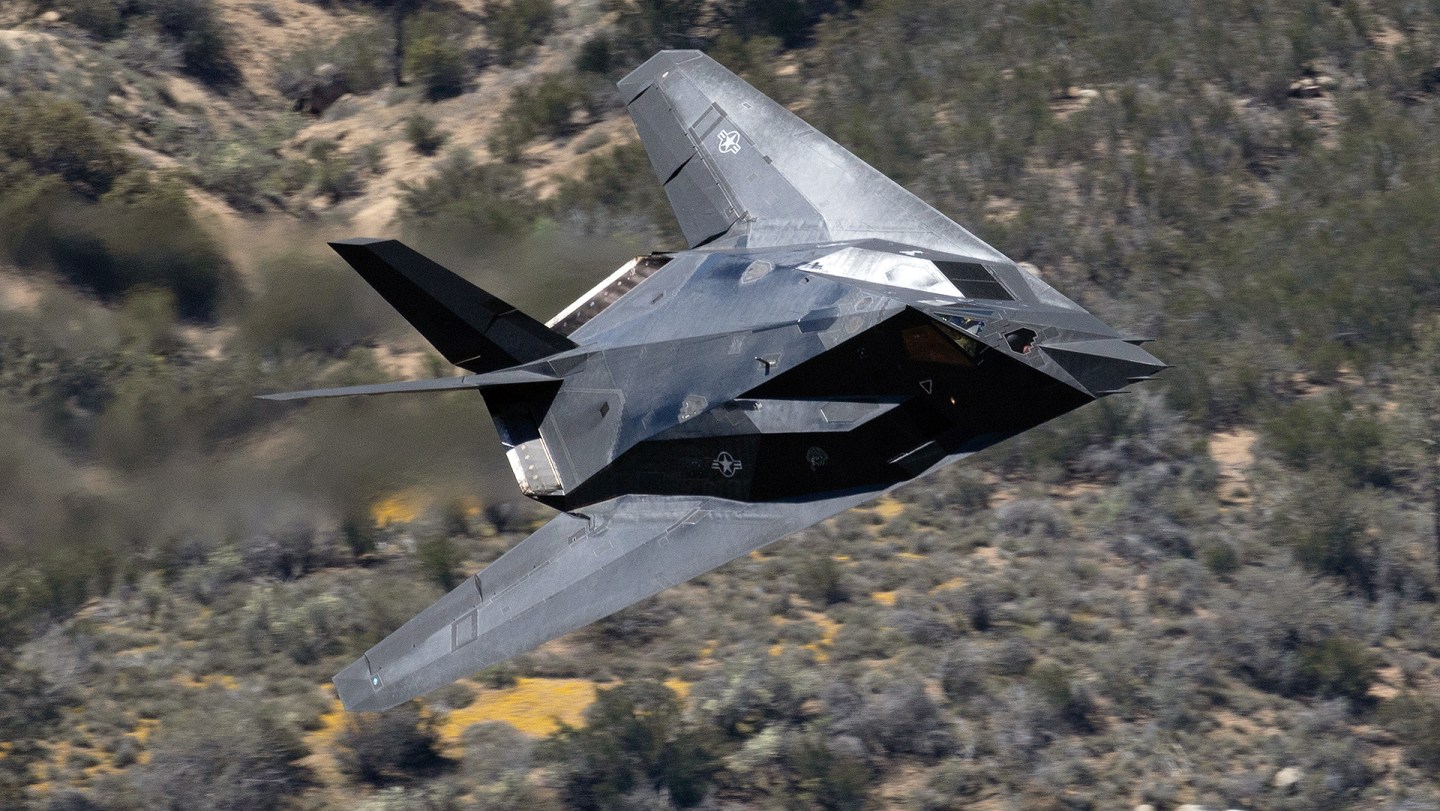 F-117 Nighthawks Caught Roaring Through A Canyon In Awesome Images