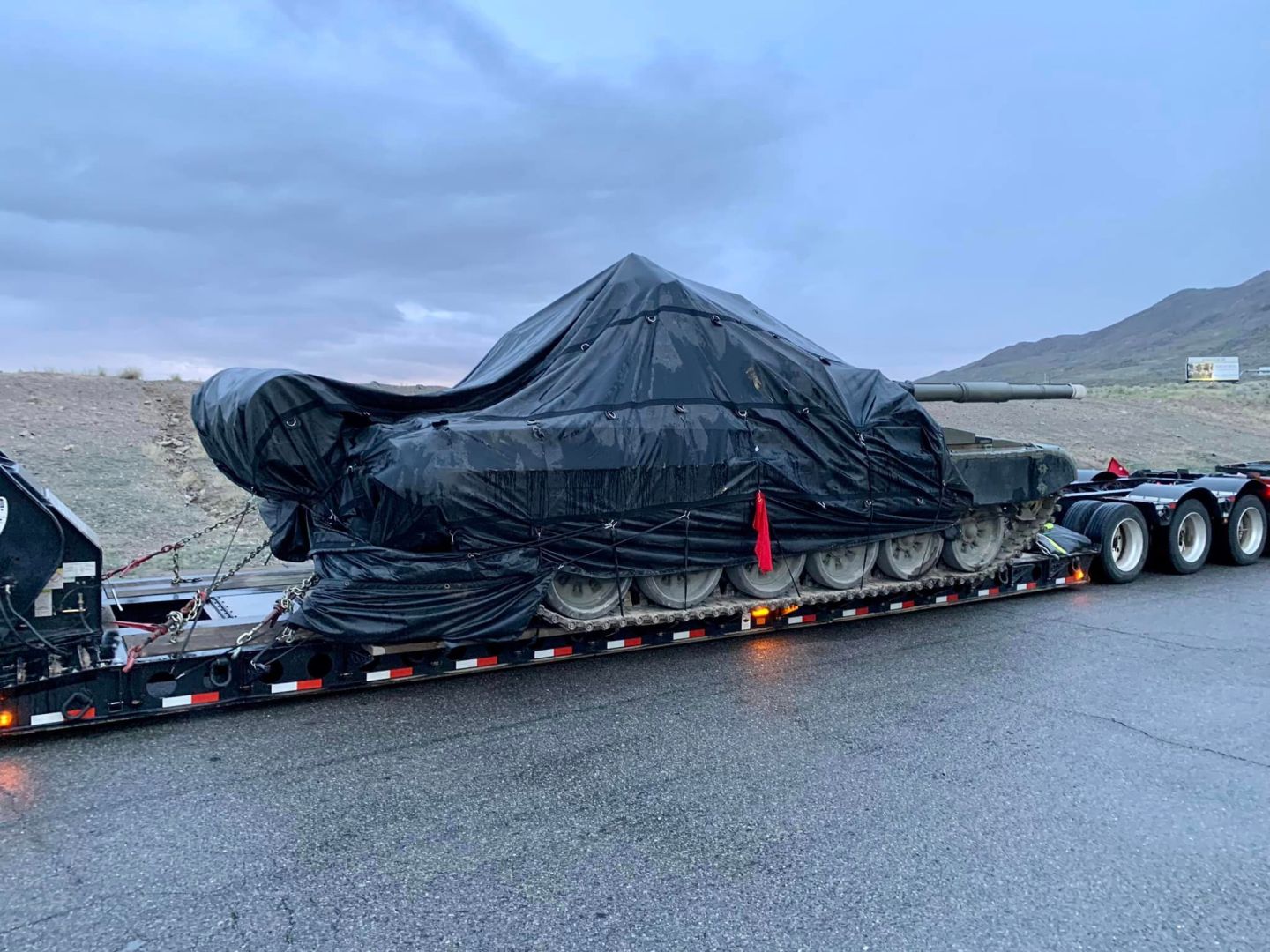 T-72 Tank Spotted At U.S. Gas Station