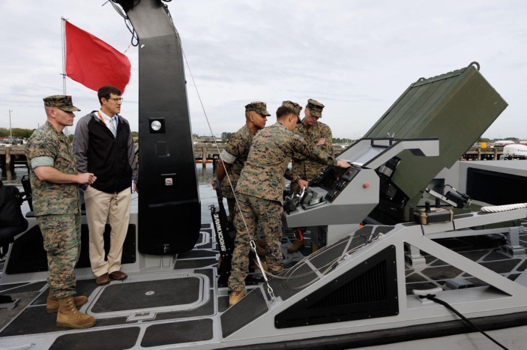 Our Best Look Yet At The Marines' New Loitering Munition Toting Drone Boat