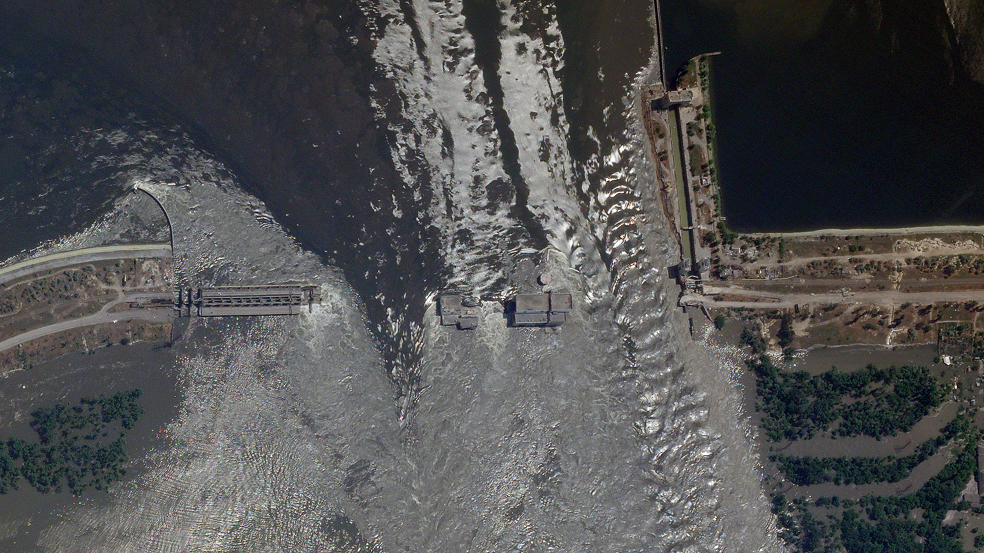 Dam Destroyed, Accusations Fly, Waters Rise, War Plans Could Change