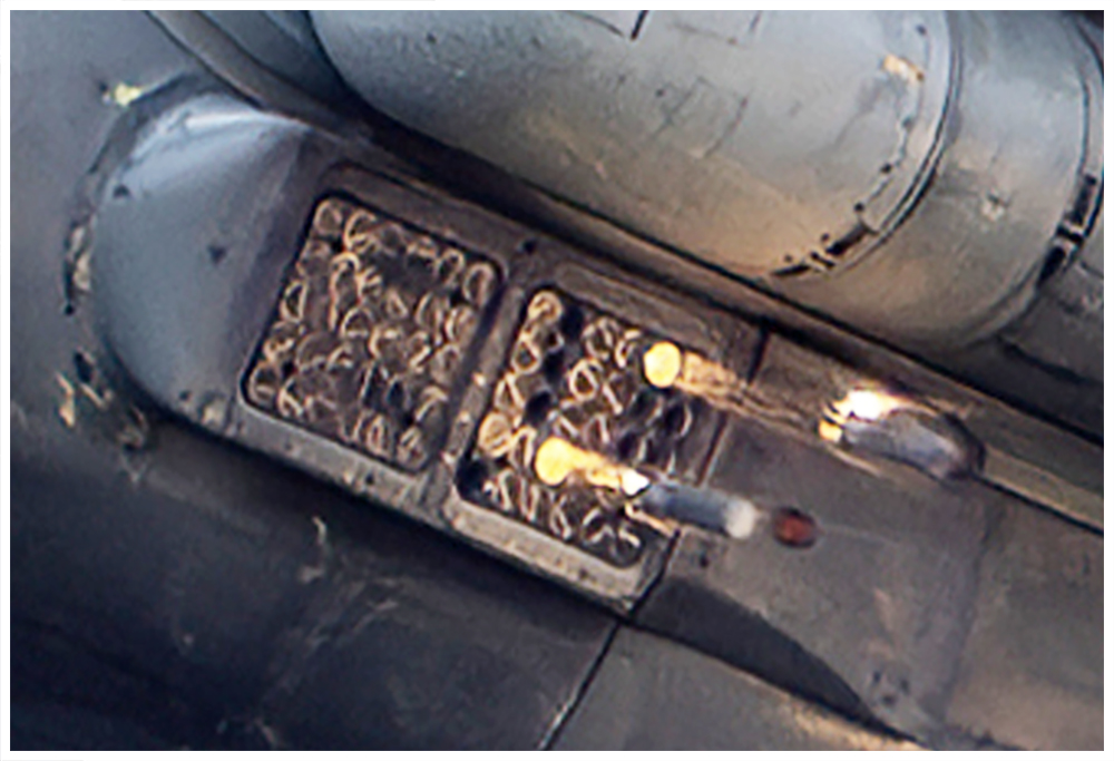 The Instant Flares Are Released From An F/A-18 Hornet Seen In ...