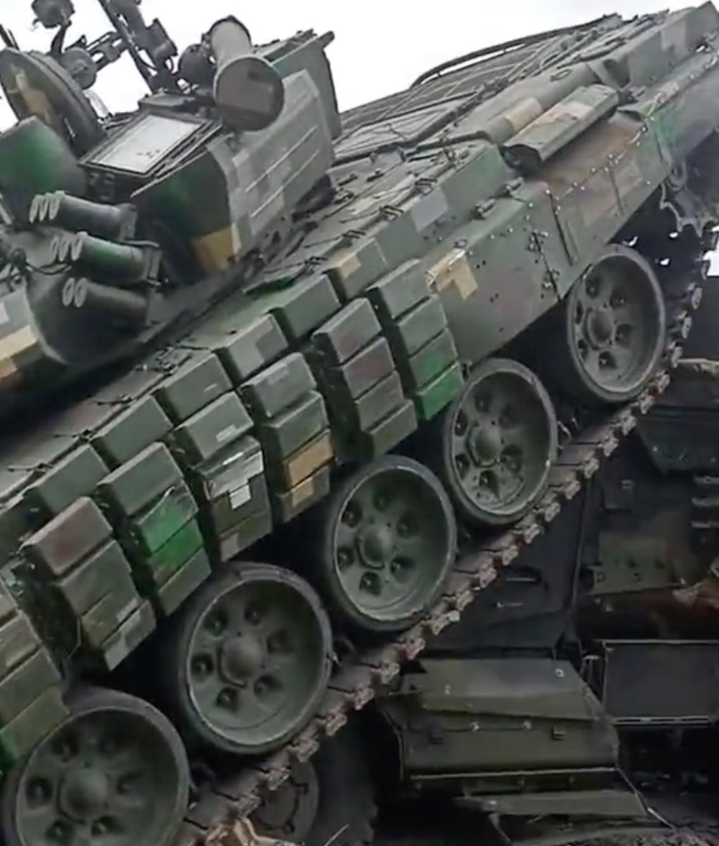 Ukrainian T-72 Tank That Ran Over MRAP Seen In New Ground-Level Video