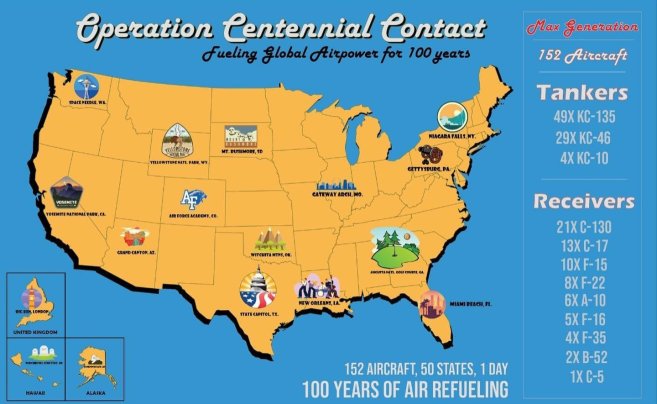 Century Of Aerial Refueling Celebrated By Tanker Flyovers Across U.S.