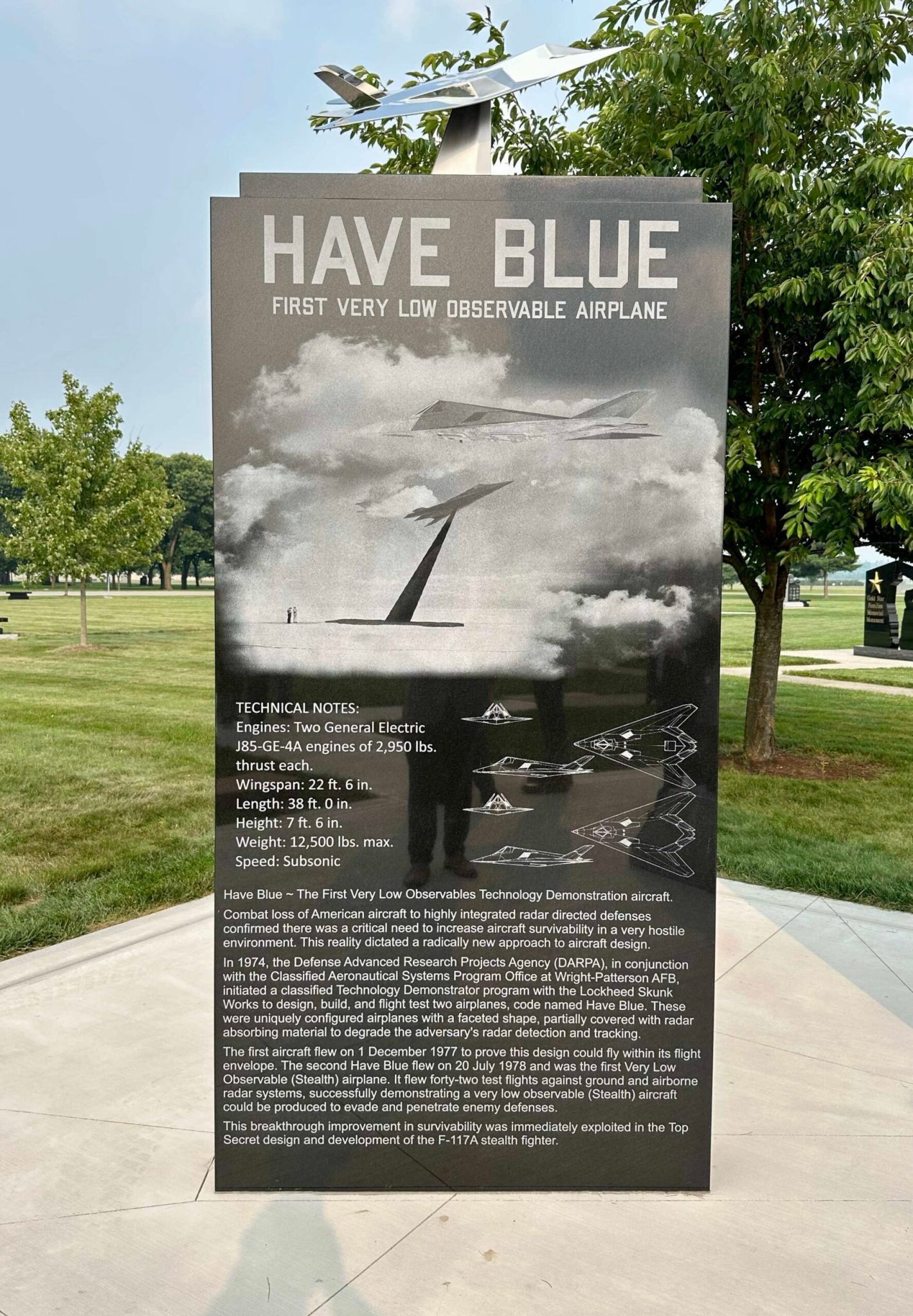 Memorial To Those That Pioneered Stealth Technology Unveiled