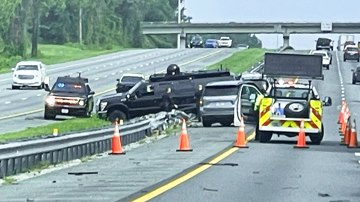 Presidential Motorcade's Roadrunner Ran Off The Road In Florida