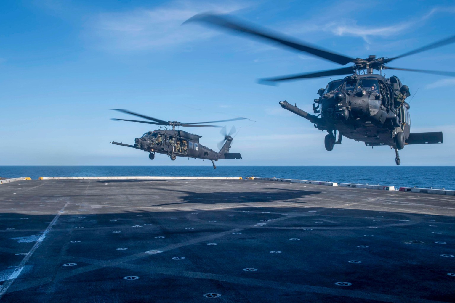 Blue Camouflage MH-6 Little Birds Point To Night Stalkers' Pacific Pivot