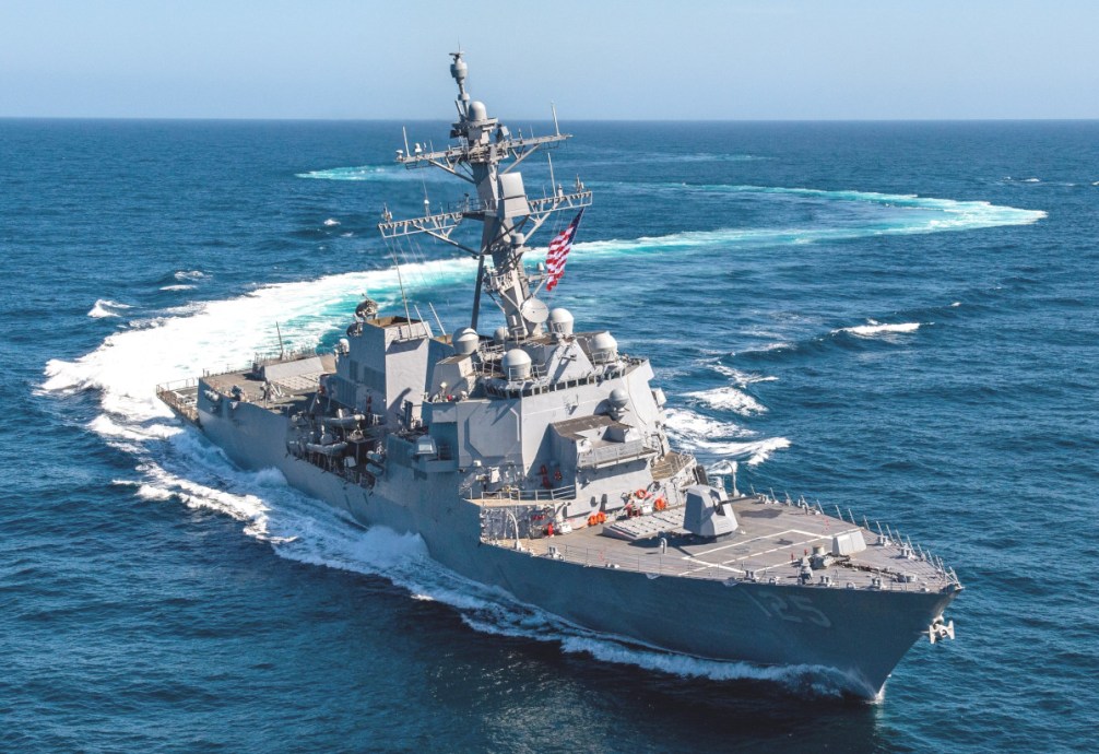 Italian Destroyer Guns Down Houthi Drone With 76mm 'Super Rapid' Cannon