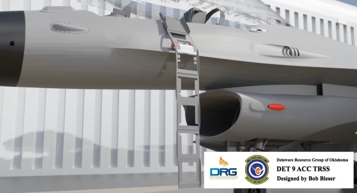 Airmen Design F-16 Boarding Ladder That Fits Inside Cockpit