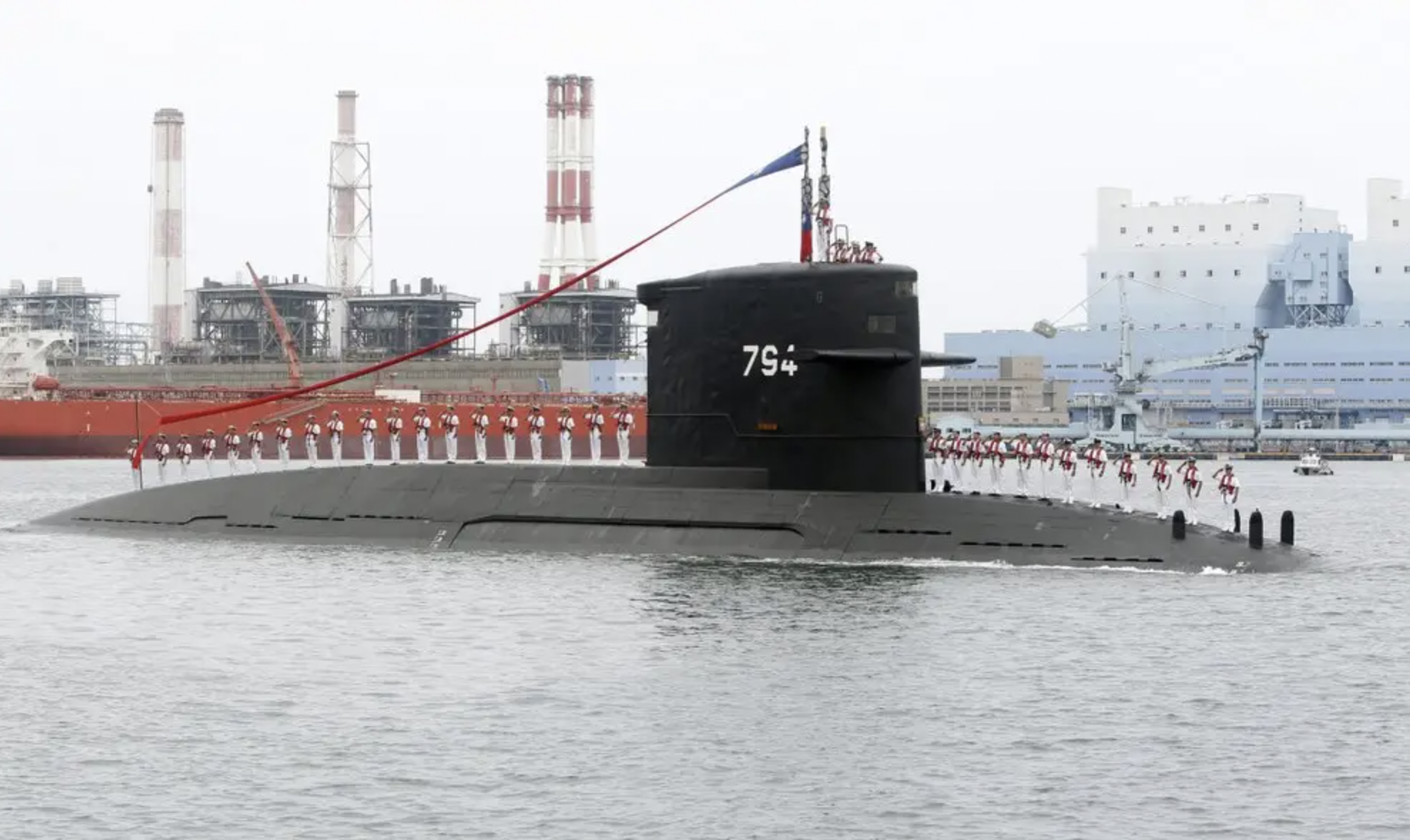 Taiwan Launches First Domestically Built Submarine