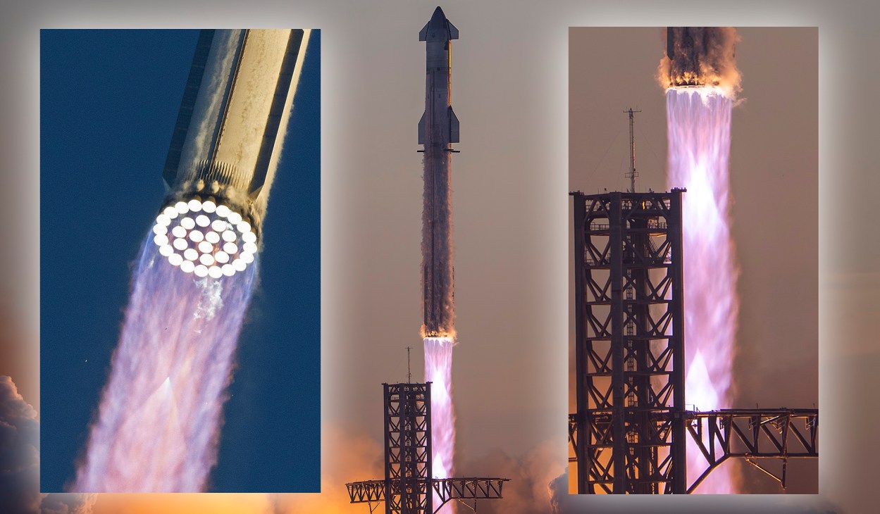 Starship's 33 Engines Created The Mother Of All 'Shock Diamonds'