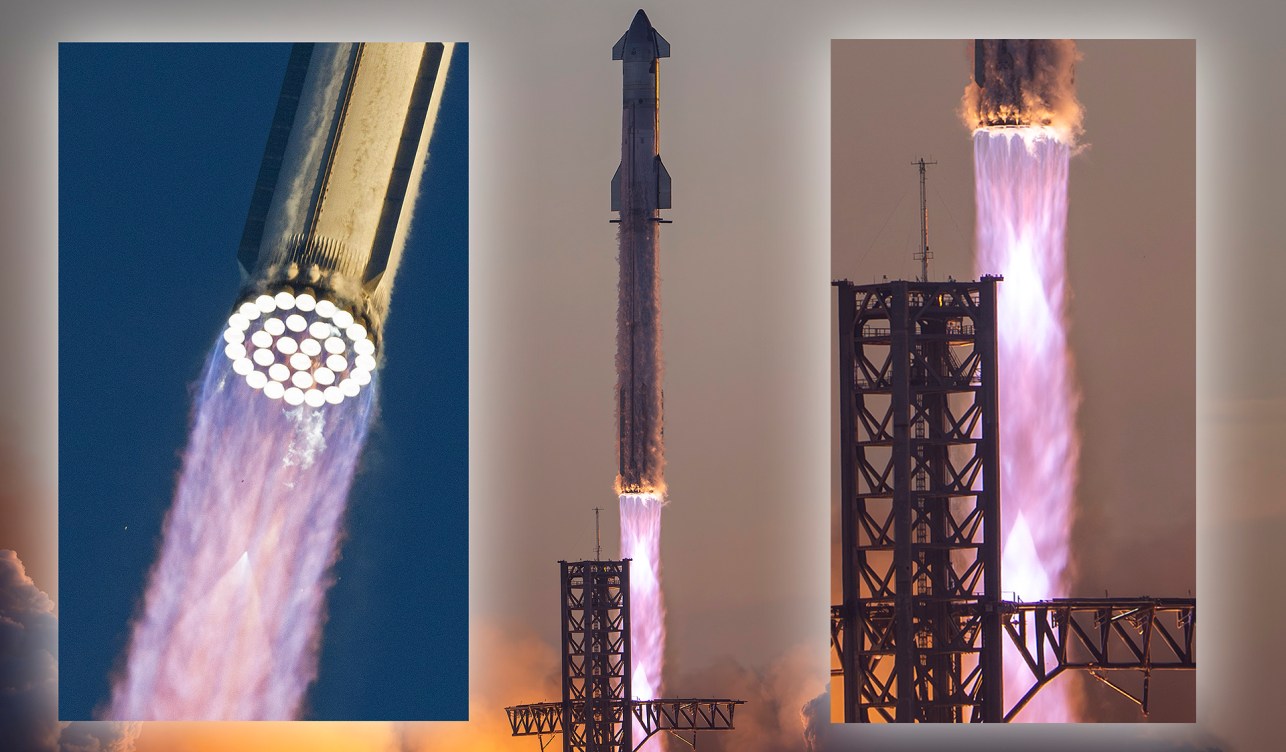 Starship's 33 Engines Created The Mother Of All 'Shock Diamonds'