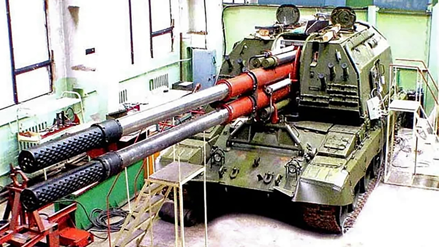 Russia Nearly Fielded A Double-Barreled Self-Propelled Artillery Gun