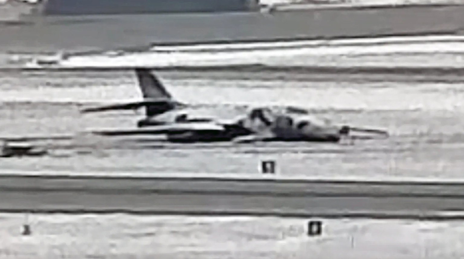 B-1B Bomber's Crash Landing Path Seen In Satellite Image
