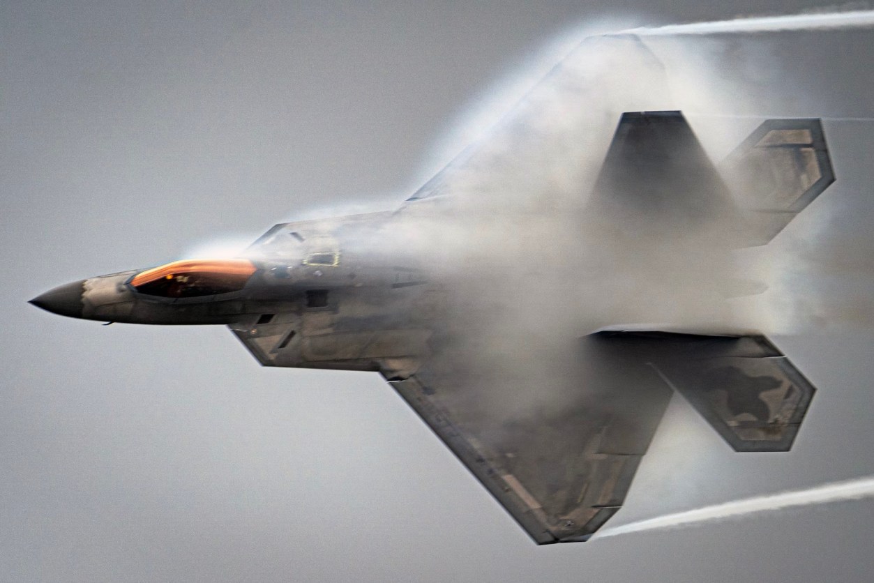 F-22 Spotted With New Stealth Wing Tanks, Infrared Sensor Pods