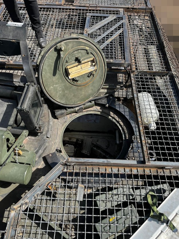 Ukrainian M1 Abrams Tanks Get Elaborate 'Cope Cages,' Soviet Explosive Reactive Armor