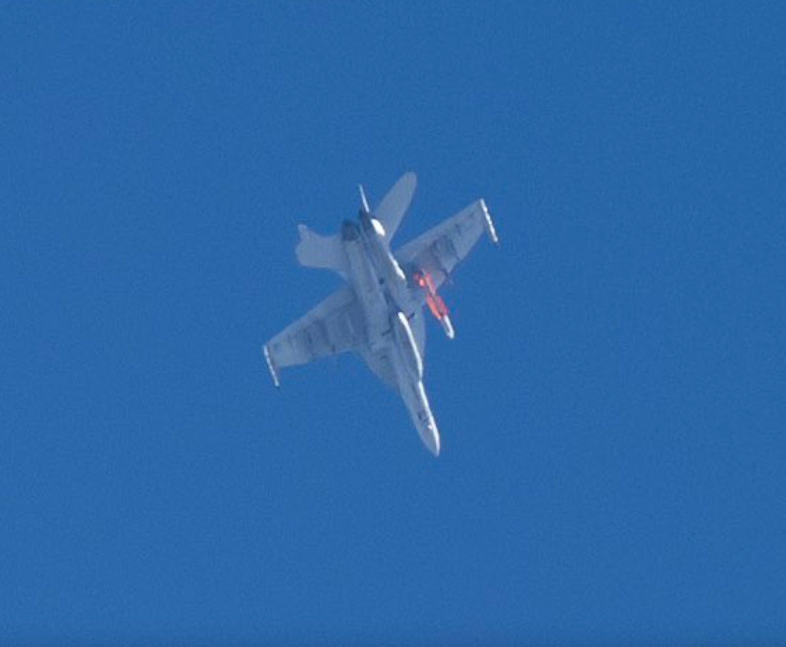 Super Hornet Armed With SM-6 Missile Spotted Over California