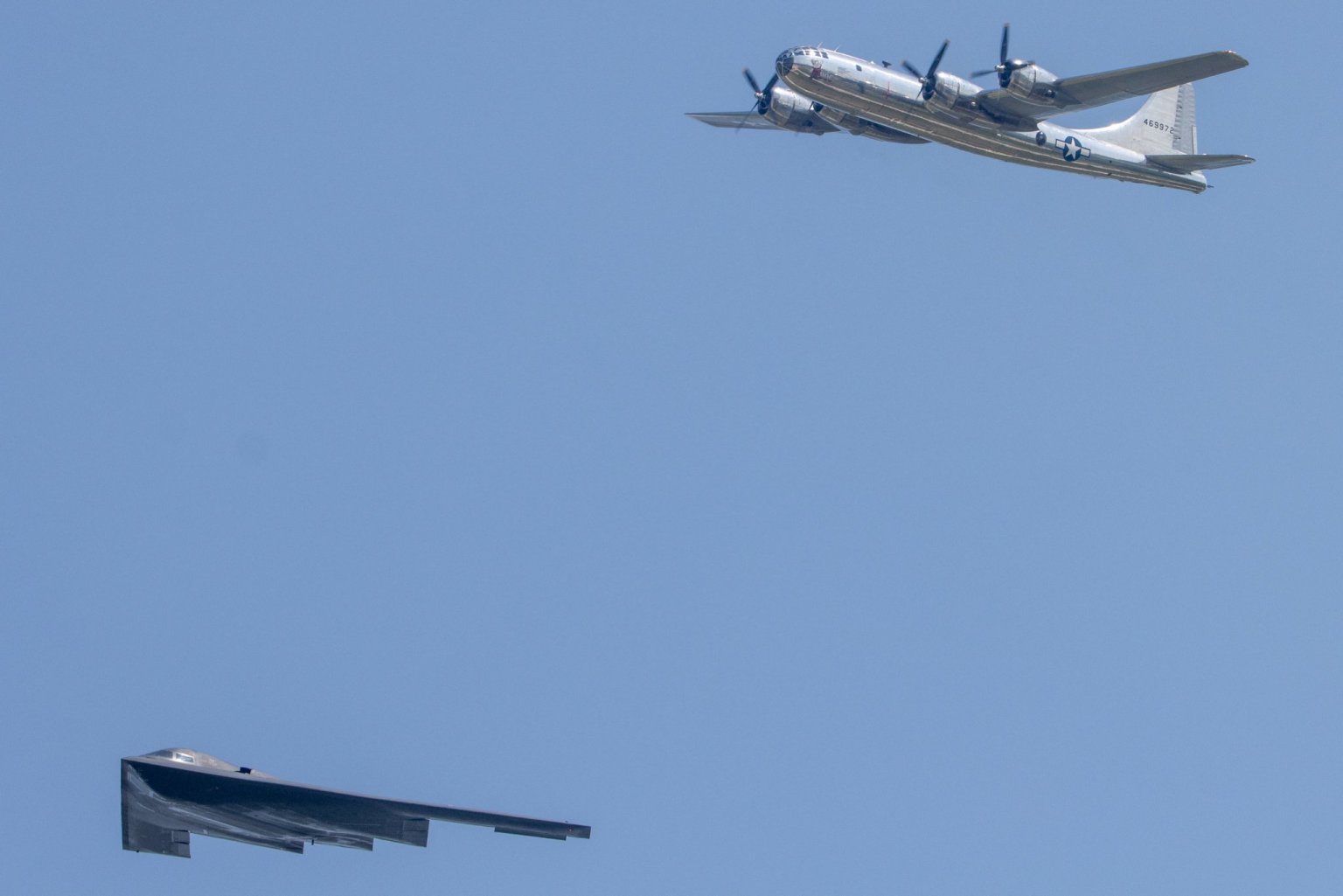 B-2 Spirit Joined By B-29 Superfortress For Unprecedented Nuclear ...