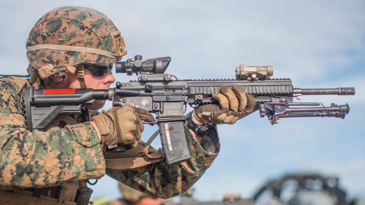 Marines Testing Counter-Drone Rifle Aiming System With Automatically ...
