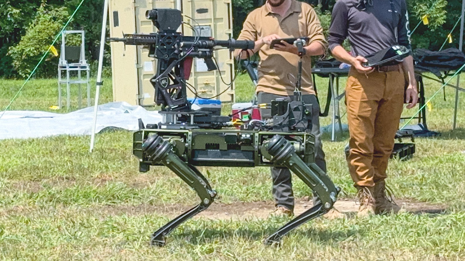 Robot Dog With Gun Turret For Hunting Aerial Drones Being Tested By Army