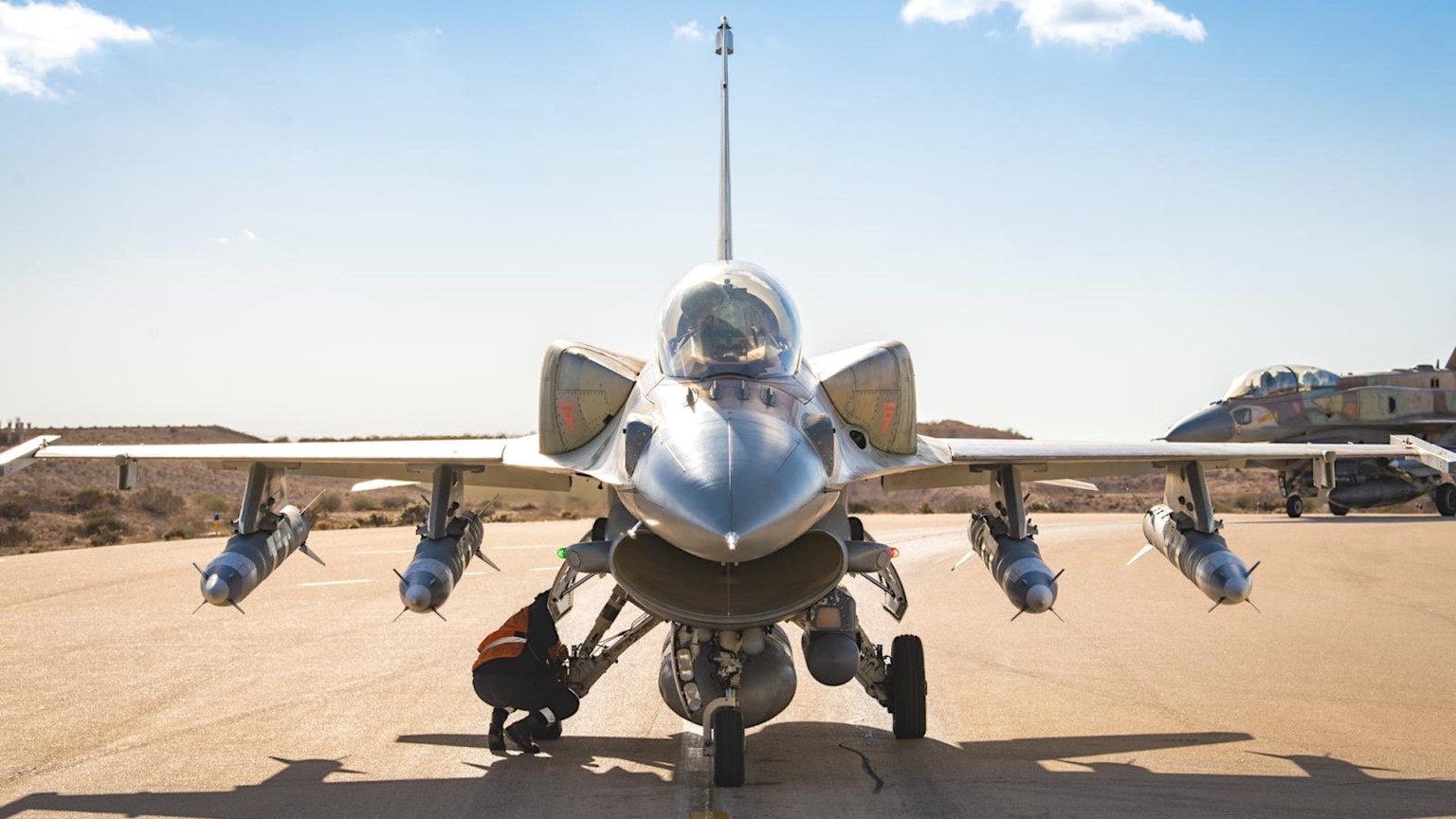 Israeli F-16I Shown Loaded-Up With Four Rampage Stand-Off Missiles ...