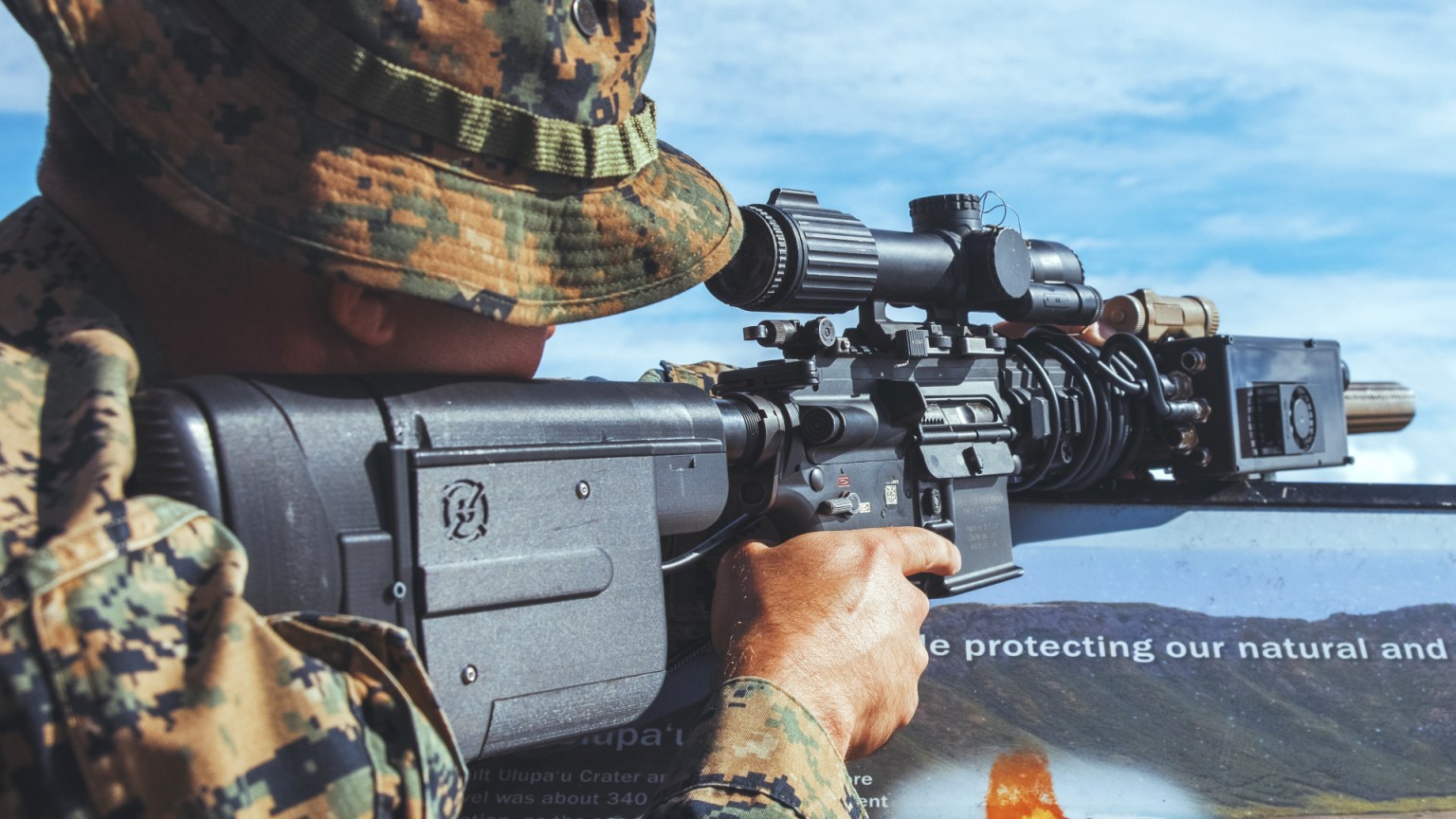 Marines Testing Counter-Drone Rifle Aiming System With Automatically ...