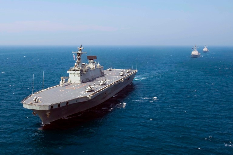 Gray Eagle STOL Drone Flies From South Korean Amphibious Assault Ship
