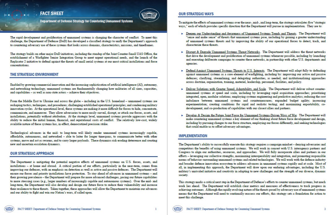 This Is The New 'Counter-Drone Strategy' Just Unveiled By Pentagon