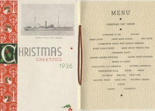 U.S. Navy Ship Menus From Christmases Past
