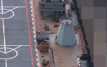 Detailed Deck View Emerges Of China's Mysterious Aircraft Carrier-Like Ship