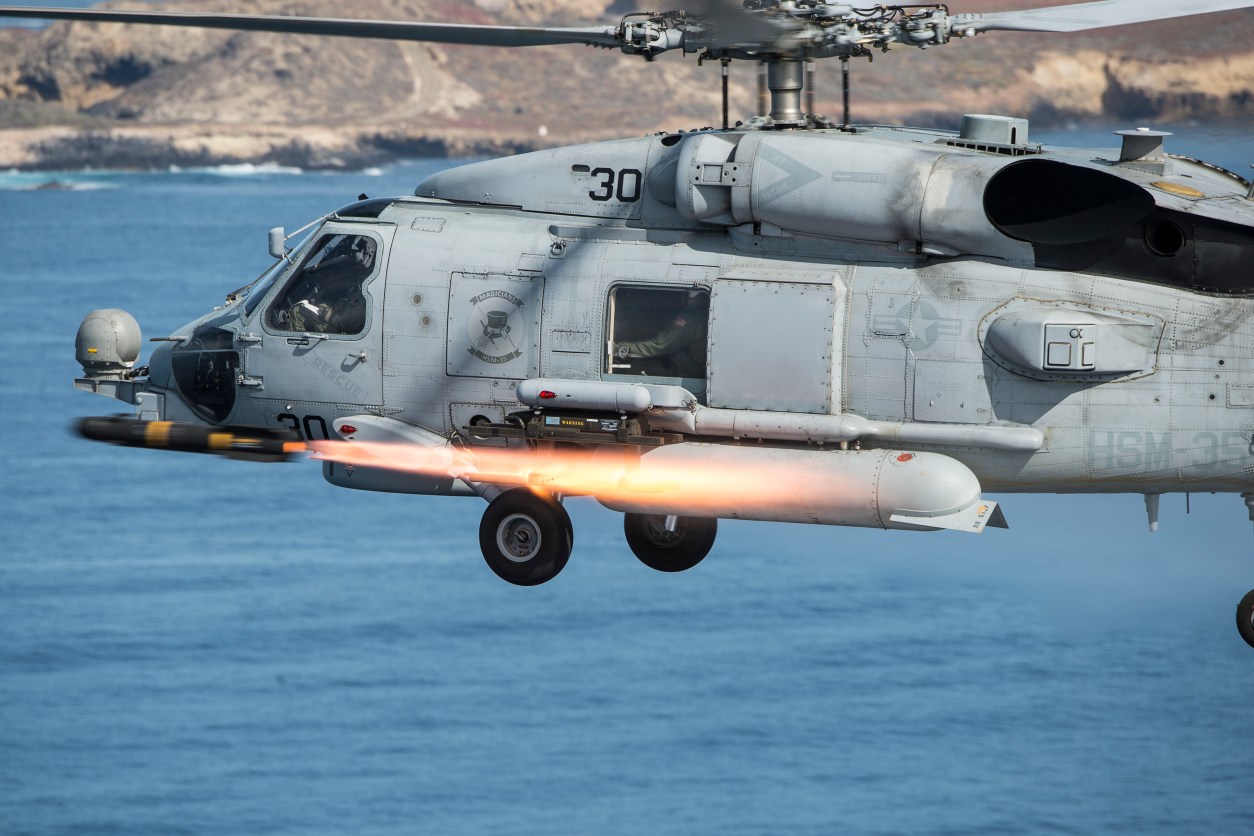 Navy MH-60 Seahawk Helicopter Has Shot Down Its First Drone