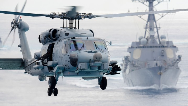 Navy MH-60 Seahawk Helicopter Has Shot Down Its First Drone